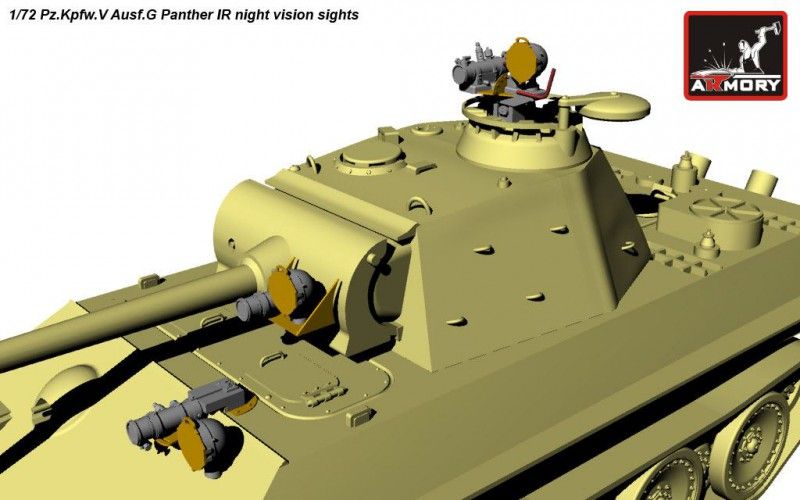 1:72 Pz.Kpfw.V Ausf.G Panther IR night vision sights