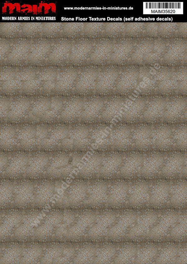 1:35/Uniscale Stone Floor Texture Decals - self adhesive