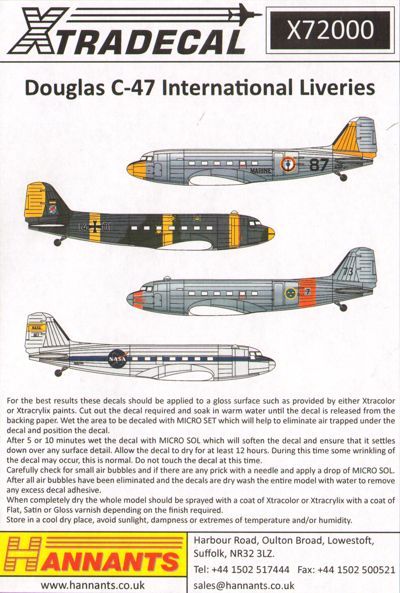 1:72 Douglas C-47 International Liveries