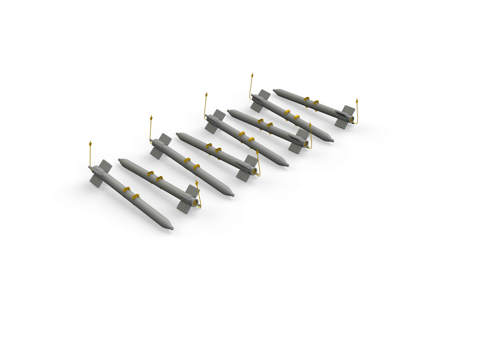 1:72 HVAR rockets x 8