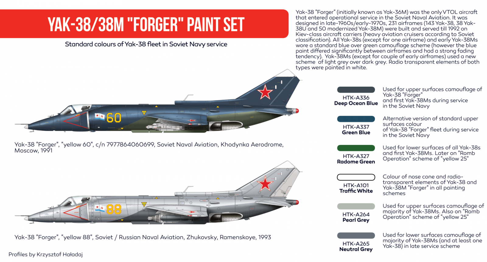 Yak-38/38M "Forger" Paint Set