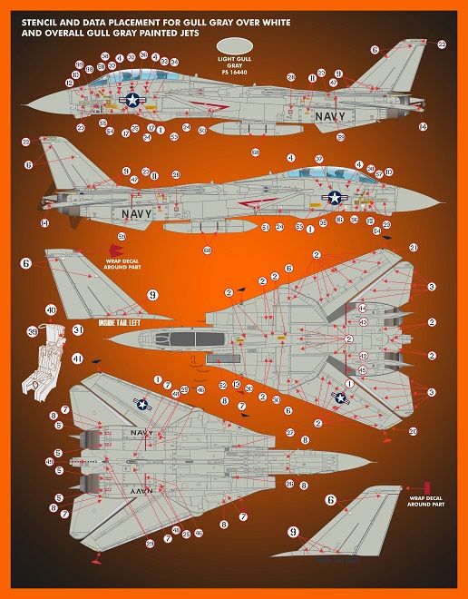 1:48 Colors and Markings of US Navy Grumman F-14s Part XI