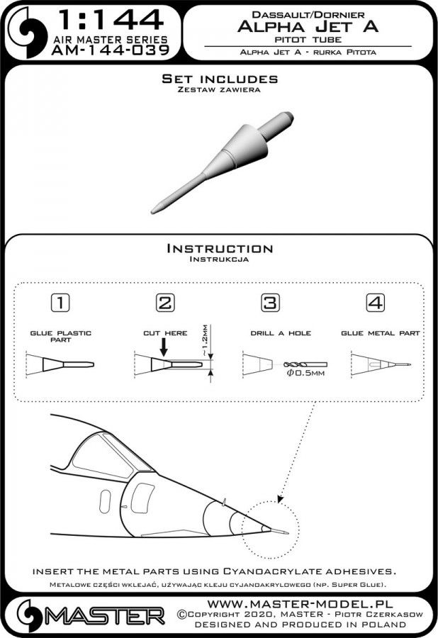 1:144 Alpha Jet A - Pitot Tube