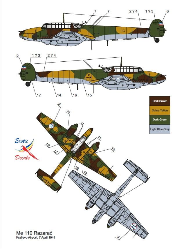 1:48 Me 110 Razarac in Yugoslav service