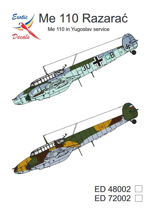 1:72 Me 110 Razarac in Yugoslav service