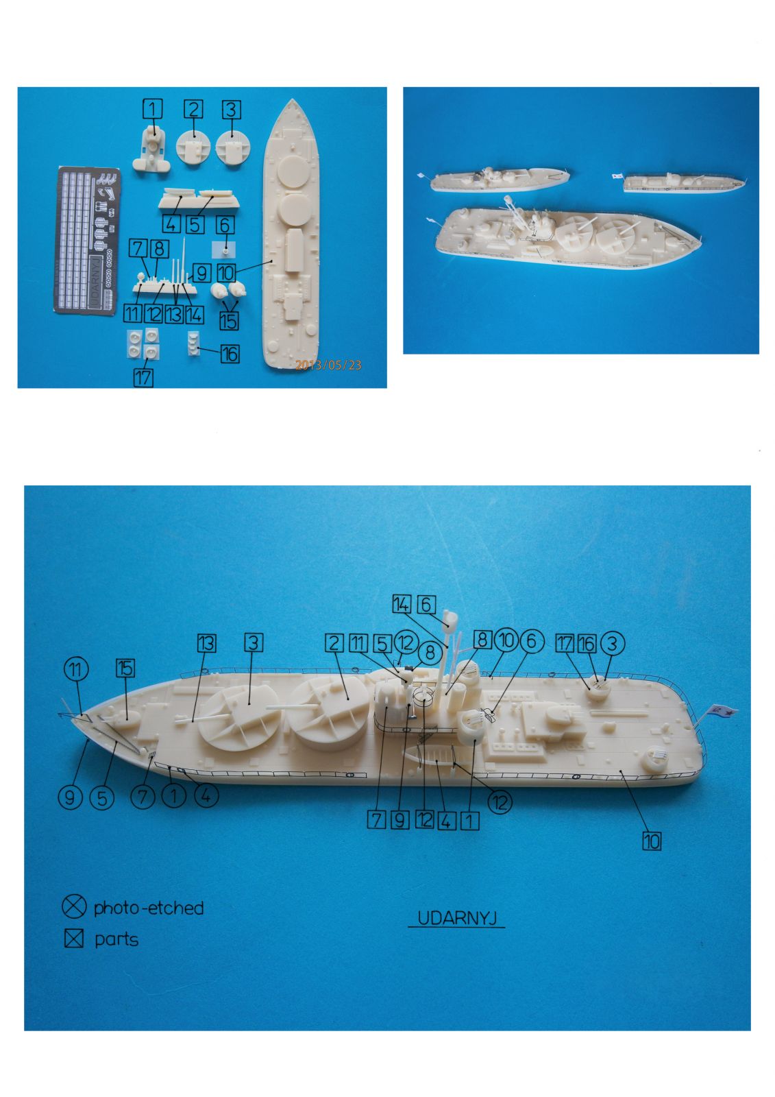 1:350 Russian Monitor - Udarnyj, MBK 186, BKA 1125