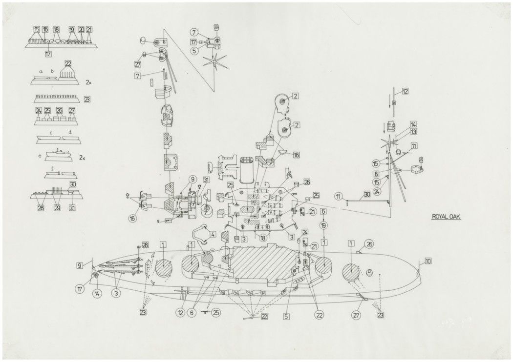 1:700 Battle ship HMS Royal Oak 1939
