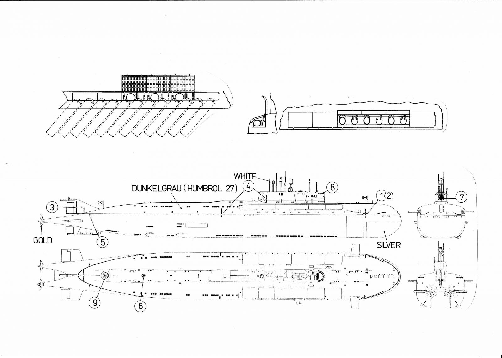 1:700 Russian submarine K - 141 Kursk
