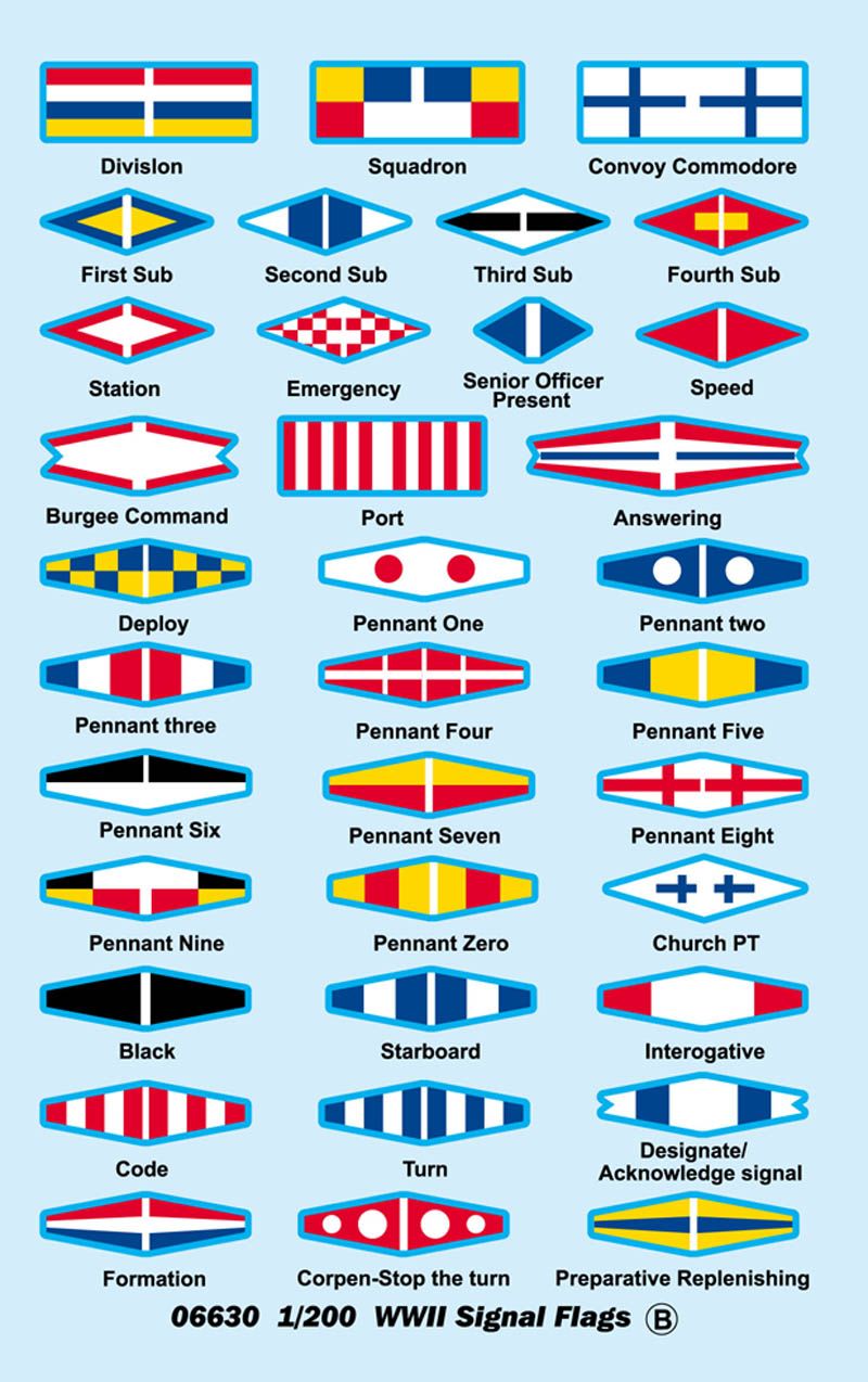 1:200 WWII Signal Flags Bismarck