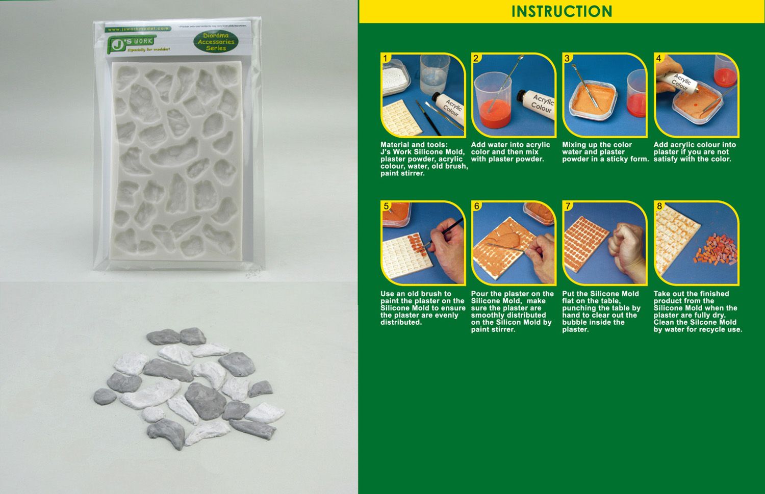 Silicone Mold for 1/35 Field Rock 1 (Large)