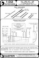 1:32 Fw 190 A7 - A9 armament set (MG 131 barrel tips, MG 151 barrels, MG 151 fairings) & Pitot Tube
