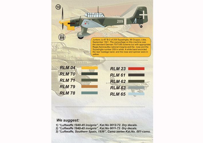 1:48 Junkers Ju-87 Stuka (wet decals)