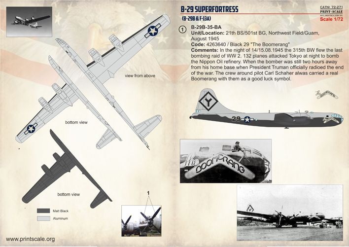 1:72 B-29 Superfortress Part 1 (wet decals)
