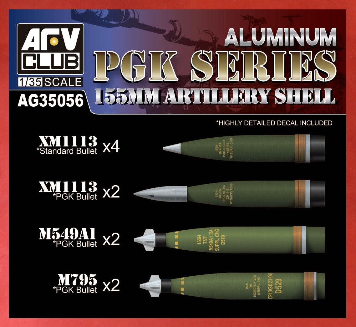 1:35 Aluminum PGK Series 155mm Artillery Shell